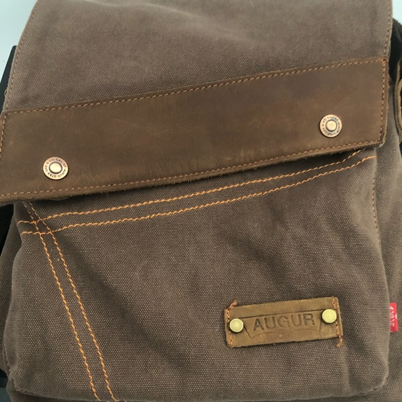 Augur | Bags | Augur Leather Canvas Boho Bag | Poshmark